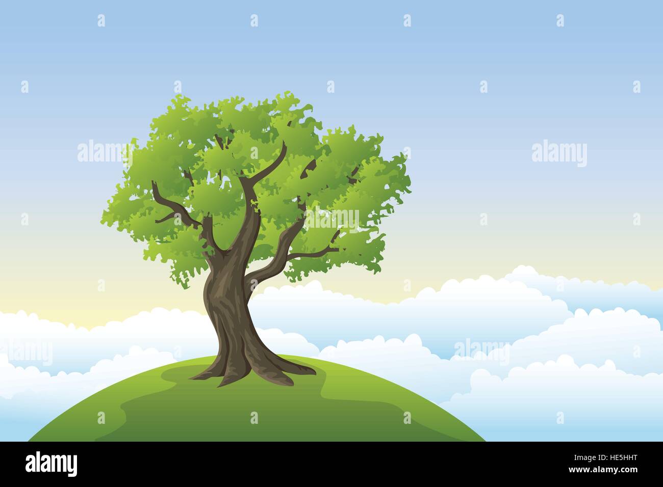 Very big tree Stock Vector Images - Alamy
