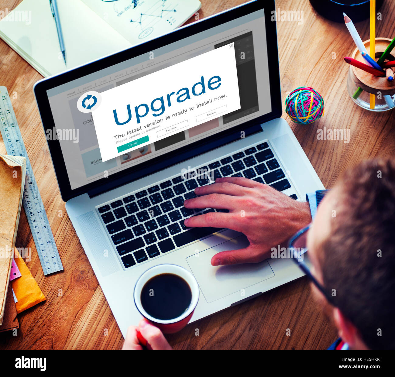 Application Upgrade Icon Concept Stock Photo - Alamy