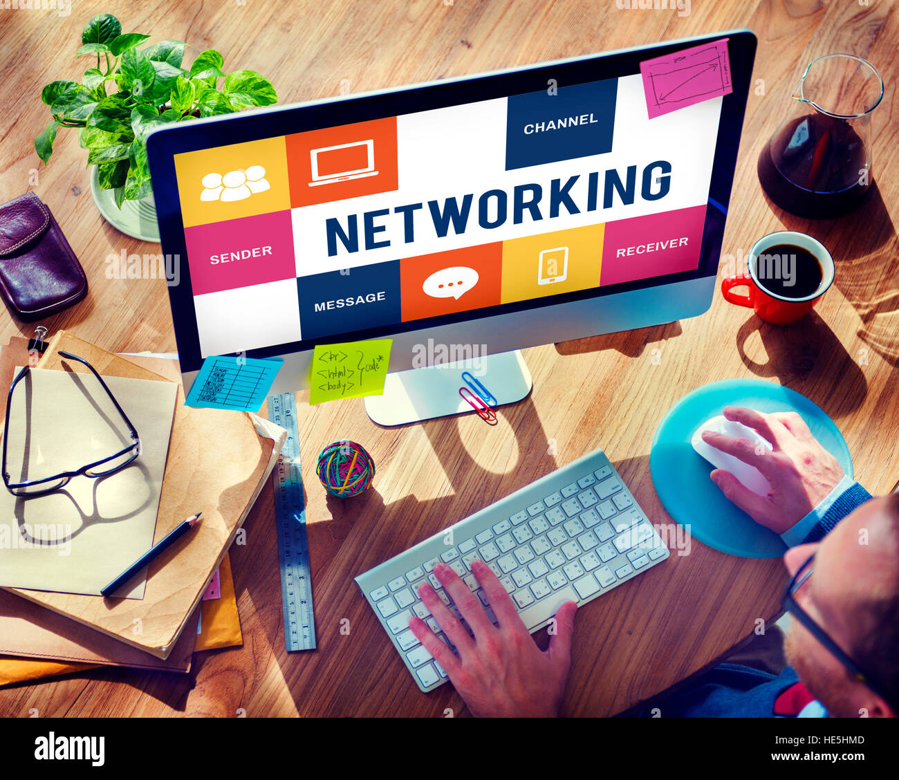 Media Technology Online Digital Networking Concept Stock Photo - Alamy