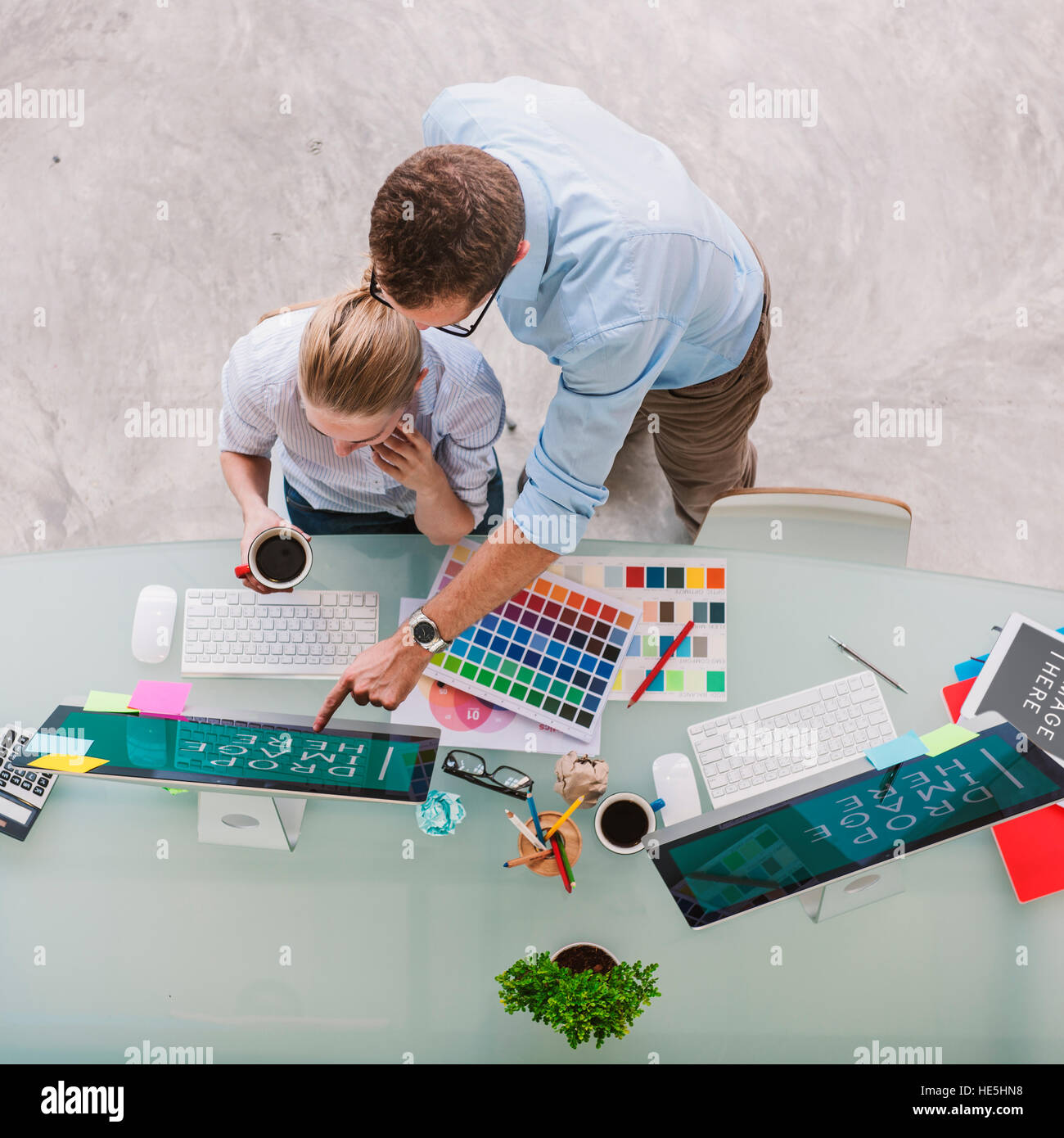 Color Swatch Creative Occupation Design Studio Concept Stock Photo - Alamy