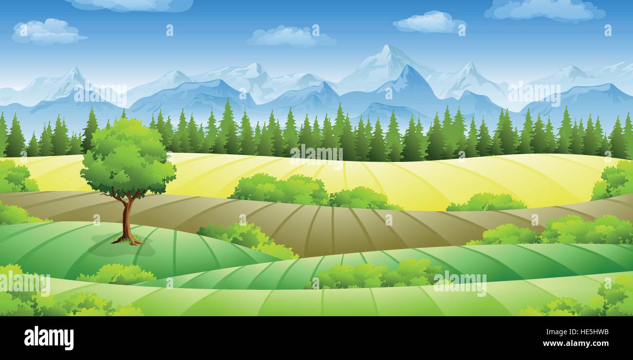 Conifer hedge Stock Vector Images - Alamy