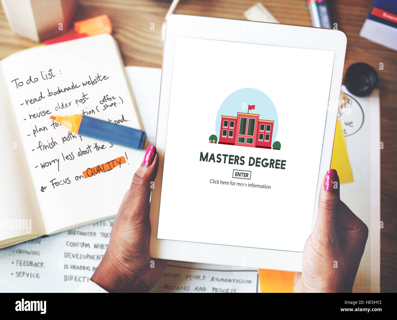 Masters Degree Education Knowledge Concept Stock Photo - Alamy