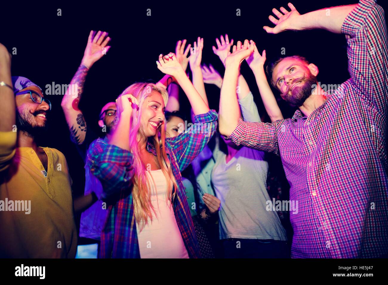 Group Of People Dancing Concept Stock Photo - Alamy