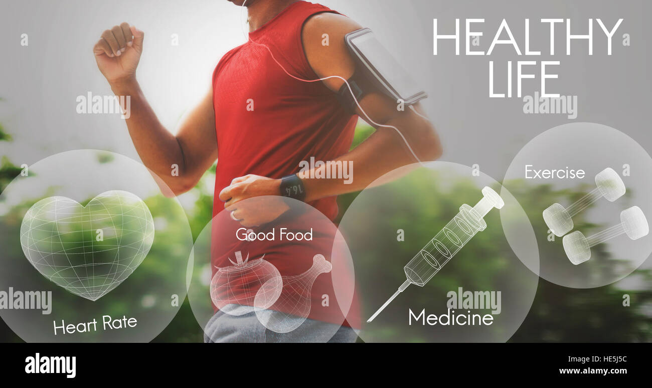 Healthcare Fitness Exercise Healthy Wellbeing Concept Stock Photo - Alamy