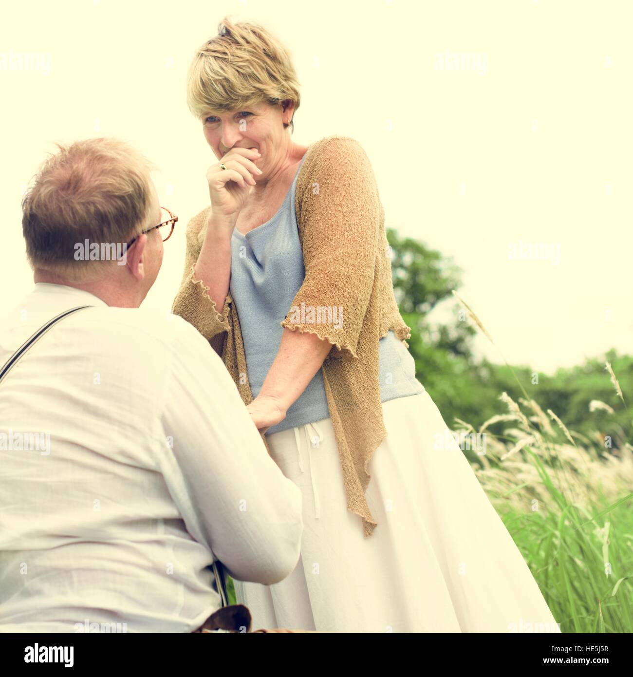 Elderly Senior Couple Romance Love Concept Stock Photo - Alamy