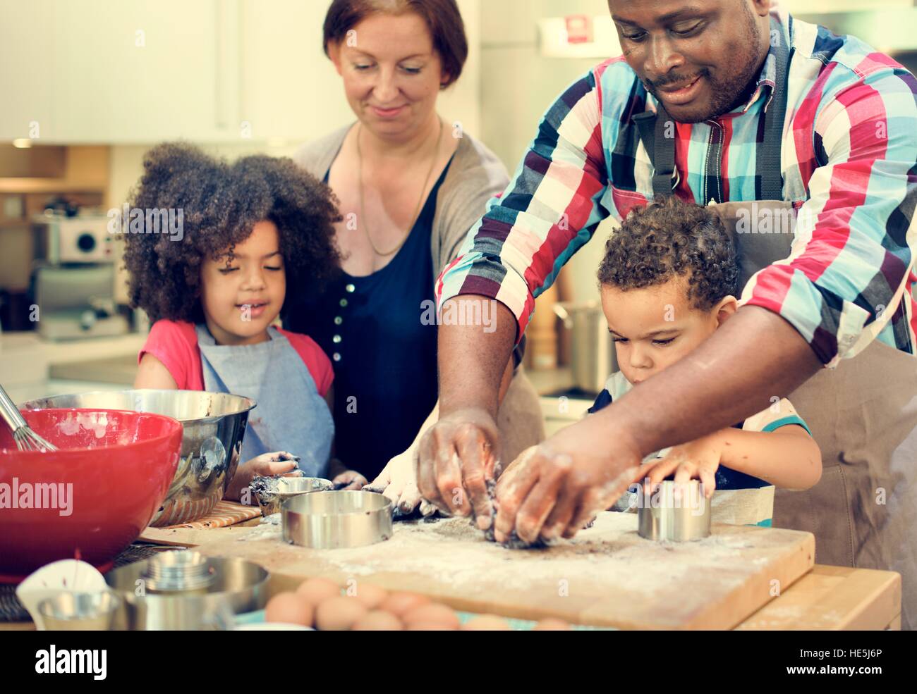 Family Cooking Kitchen Food Togetherness Concept Stock Photo - Alamy