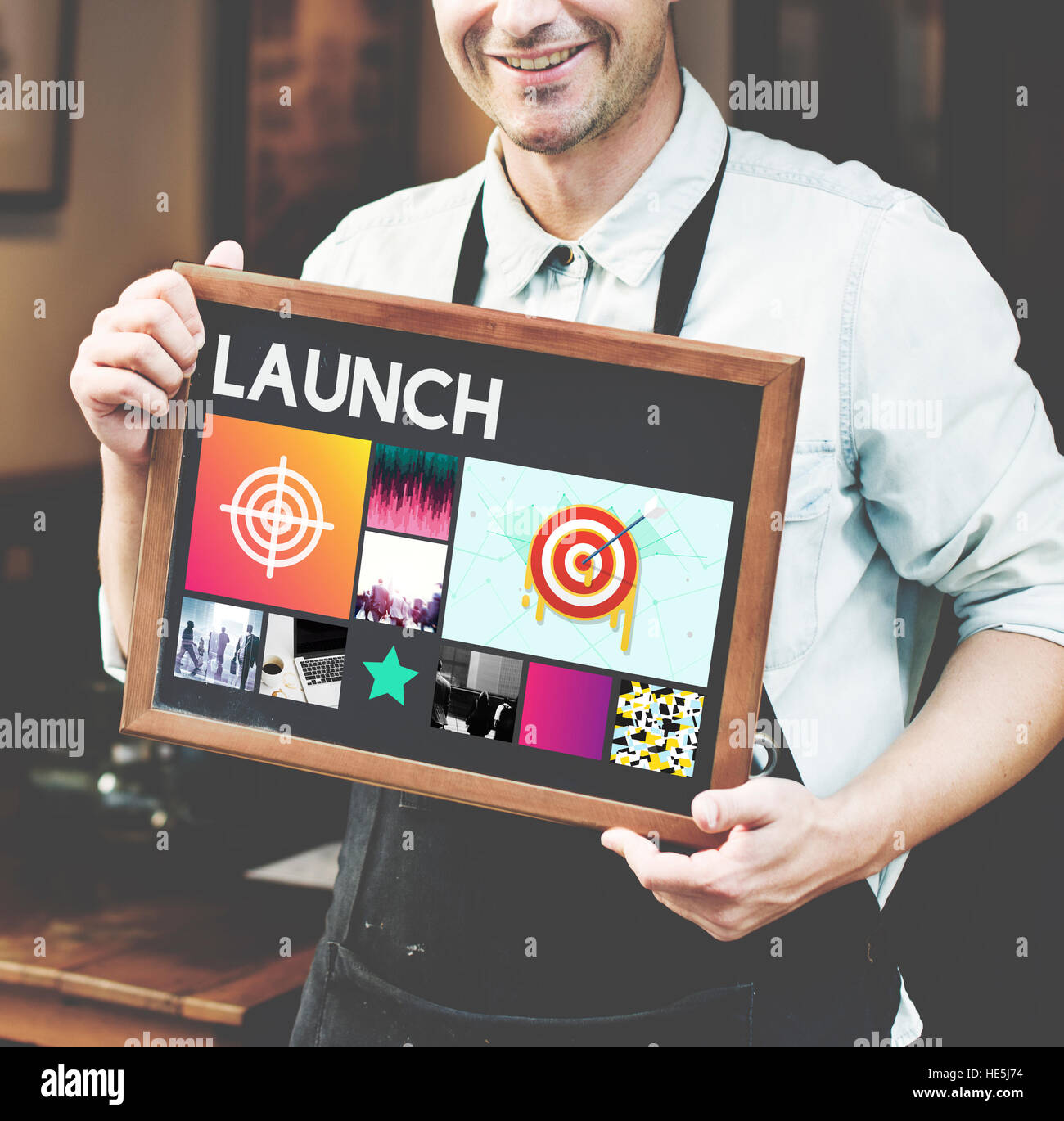 Launch Target Goals Rocketship Graphic Concept Stock Photo - Alamy