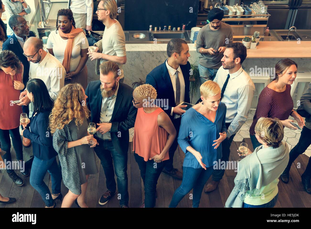 Party People Communication Talking Happiness Concept Stock Photo - Alamy
