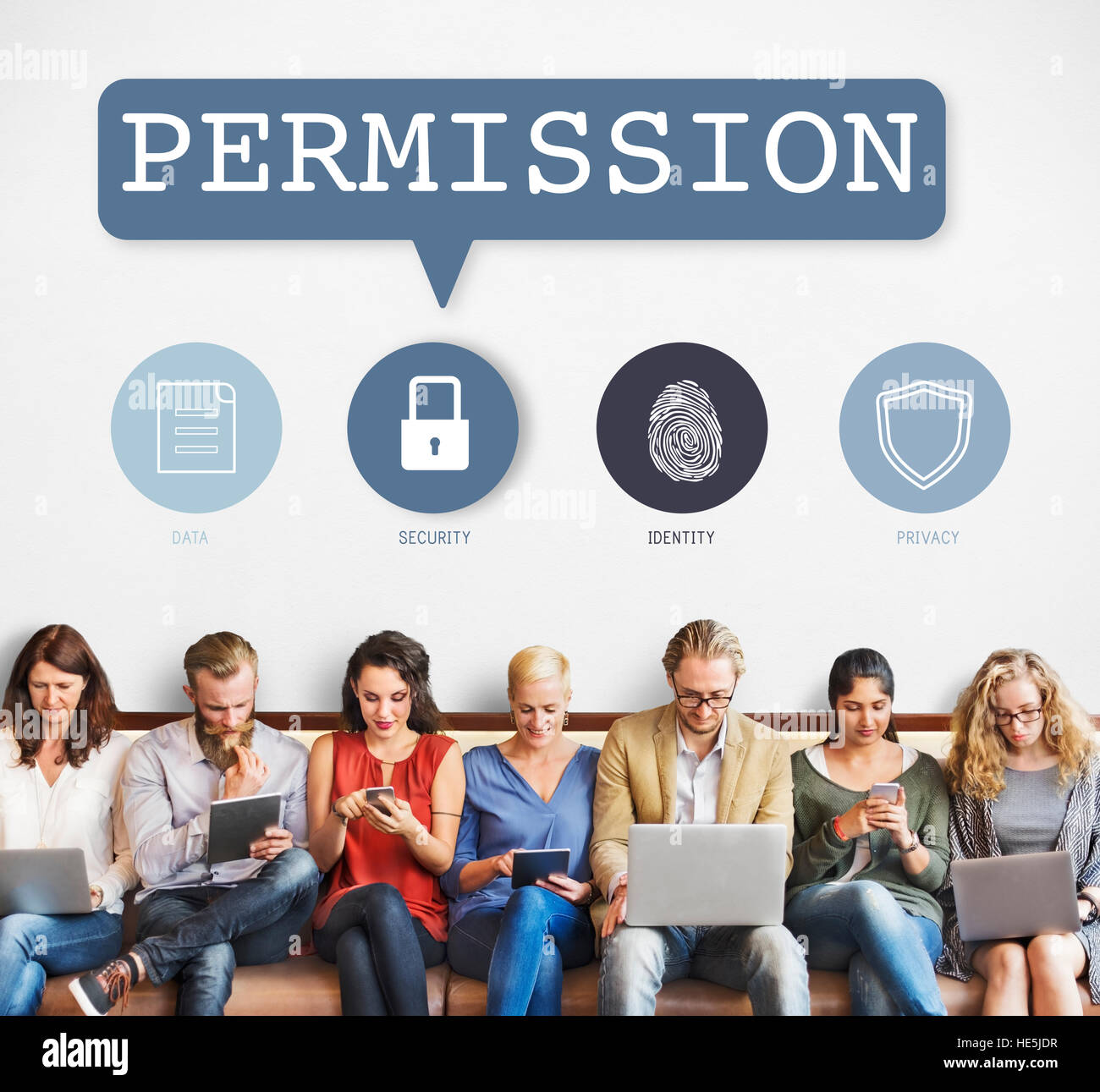 Authorization Permission Network Security System Concept Stock Photo ...