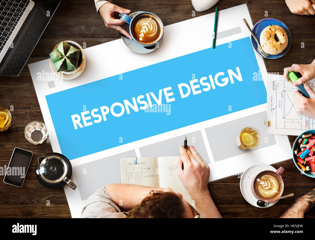 Responsive Design Layout Internet Concept Stock Photo - Alamy