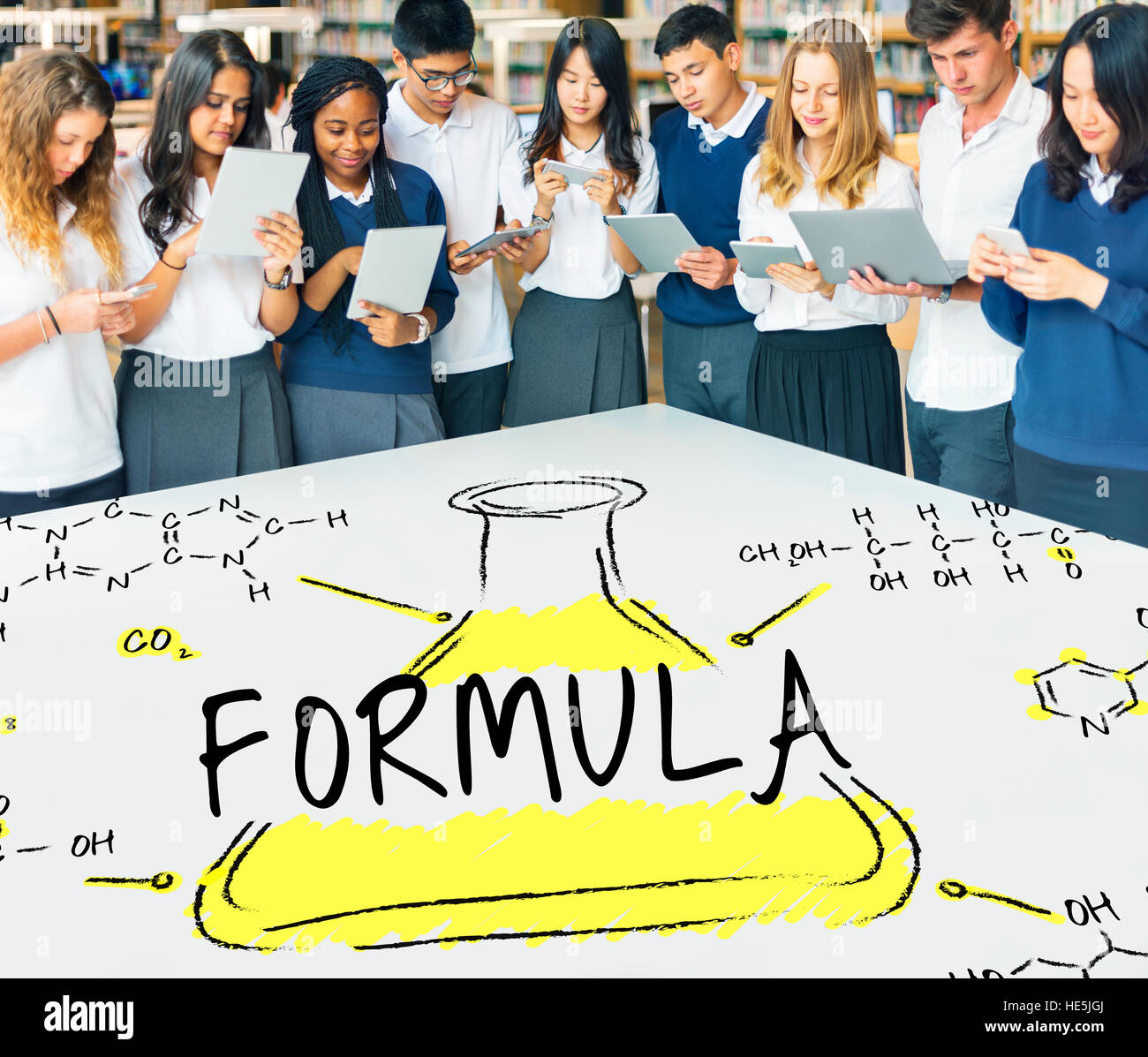 Science Experiment Laboratory Formula Chemical Concept Stock Photo - Alamy