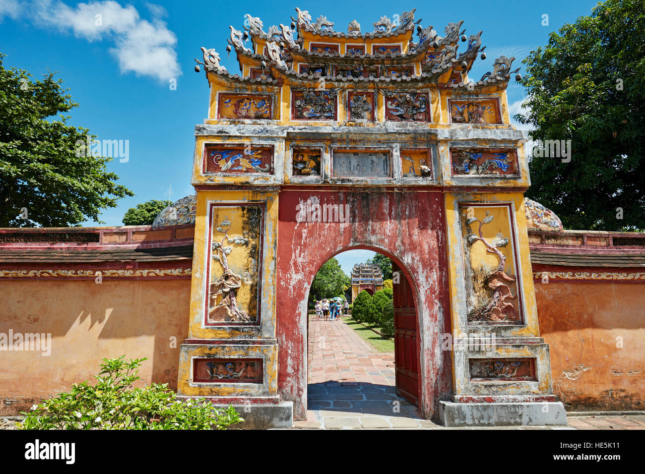 Entrance gate to the Hung To Mieu Temple. Imperial City (The Citadel ...