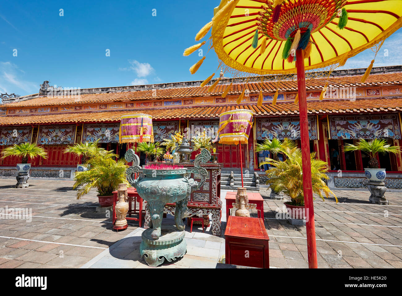 The To Mieu Temple. Imperial City (The Citadel), Hue, Vietnam Stock ...