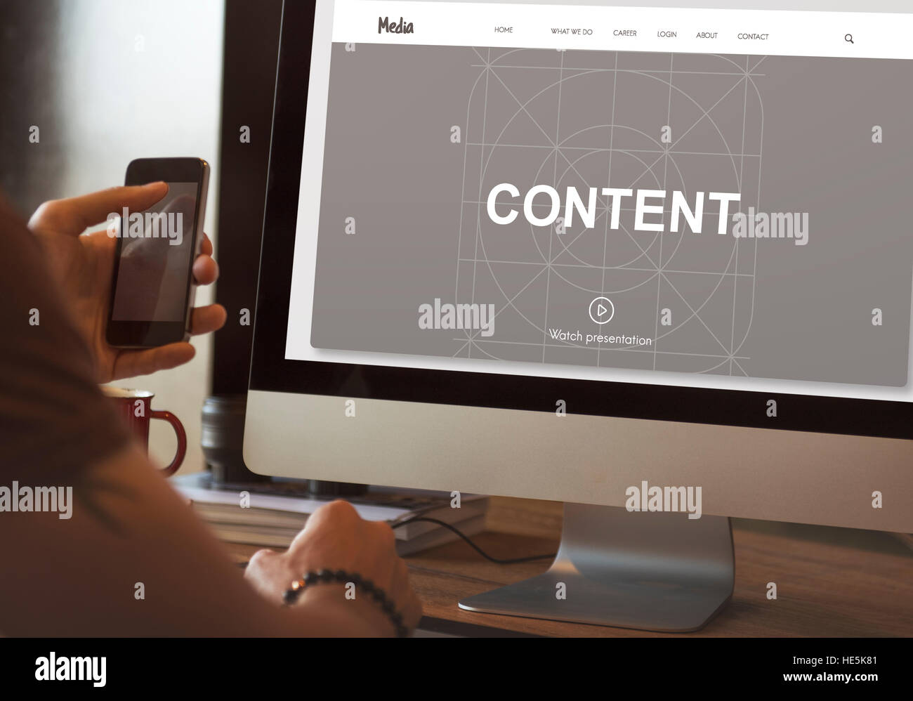 Web Design Media Page Concept Stock Photo - Alamy