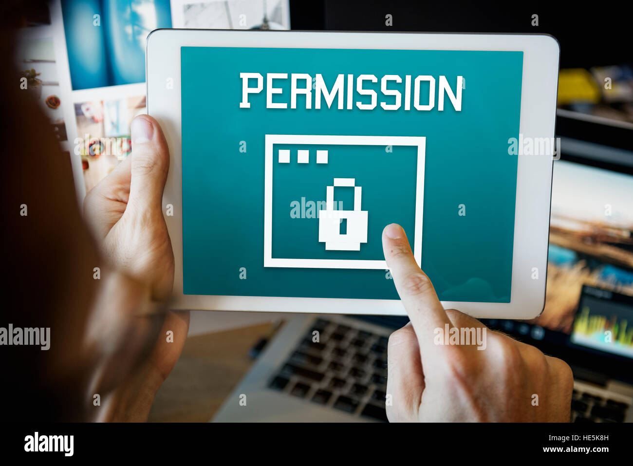 Permission Privacy Protection Security Concept Stock Photo - Alamy