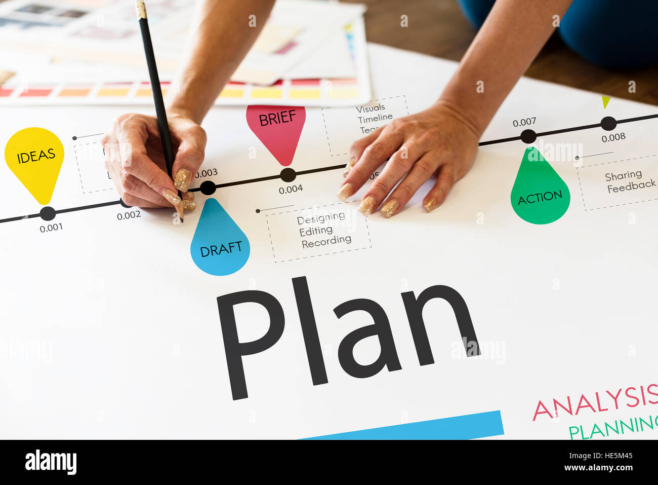Timeline Process Progress Development Concept Stock Photo - Alamy