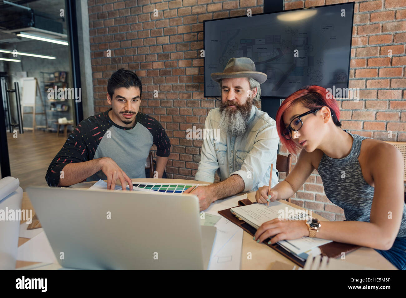 Design Studio Architect Creative Occupation Meeting Blueprint Concept ...