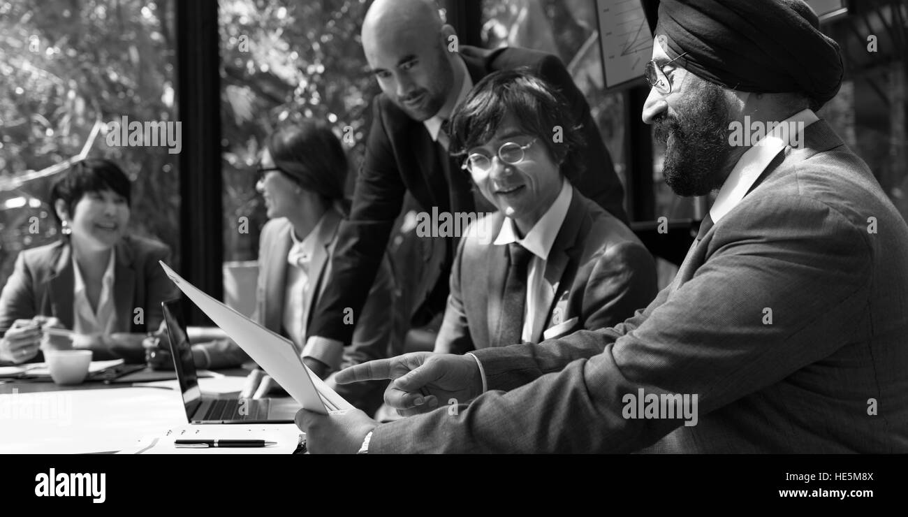 Business people working Black and White Stock Photos & Images - Alamy