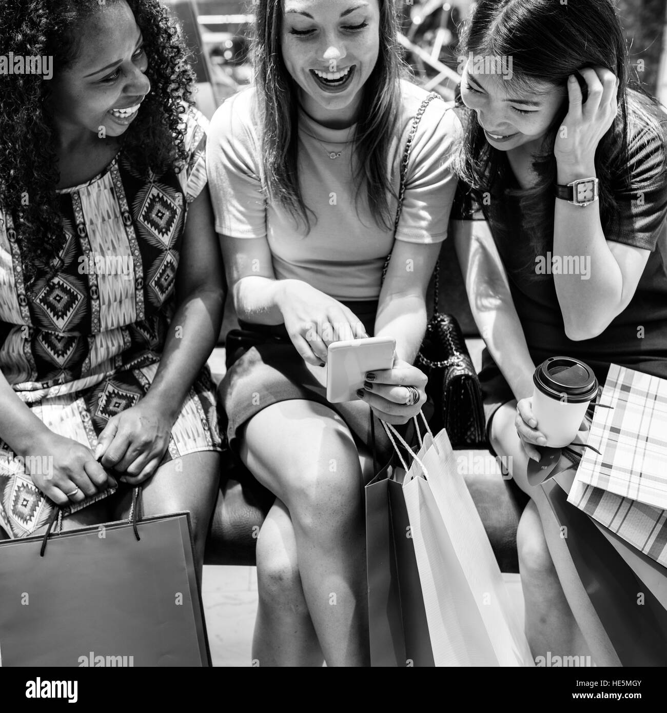 Group Of People Shopping Concept Stock Photo - Alamy