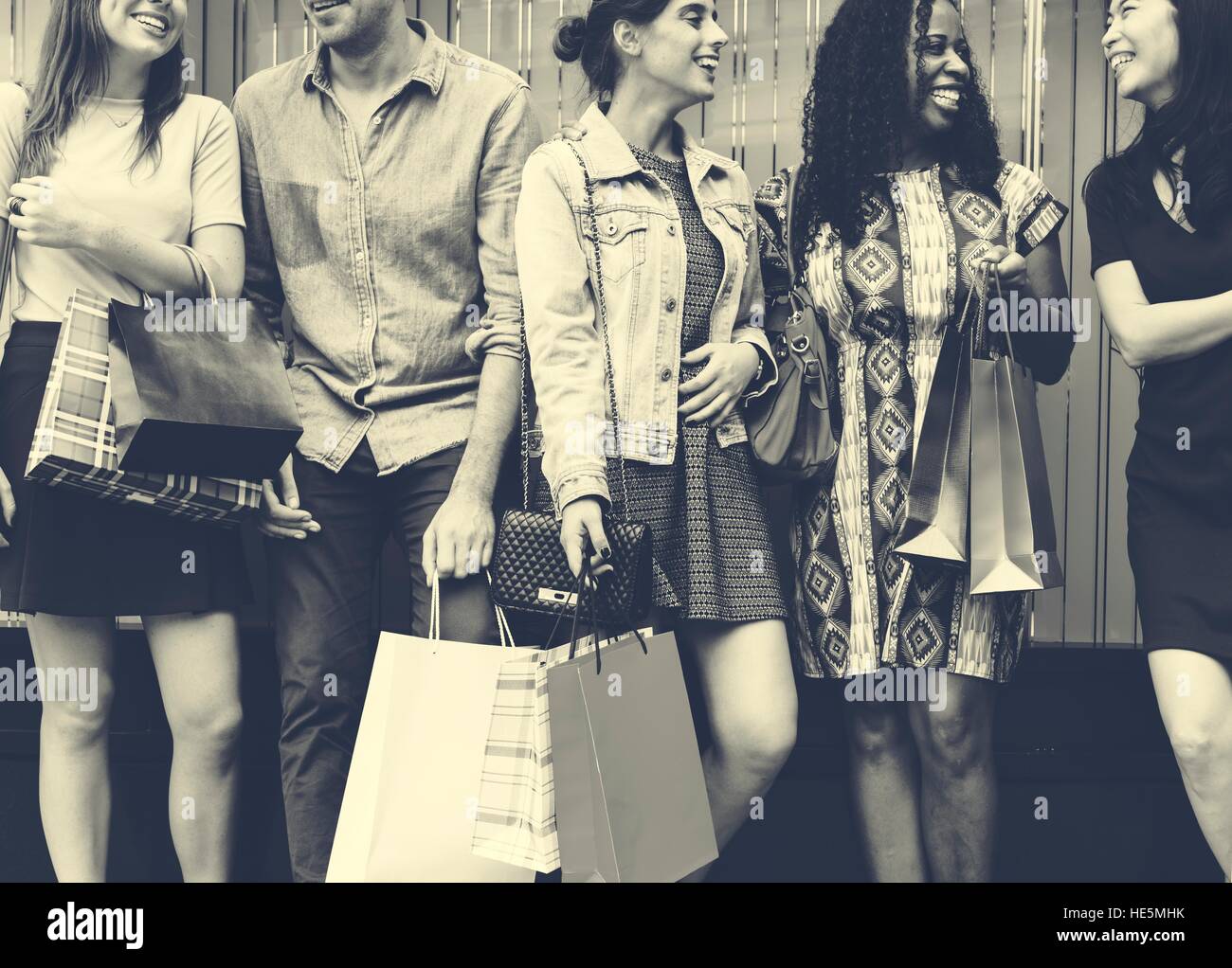 Group Of People Shopping Concept Stock Photo - Alamy