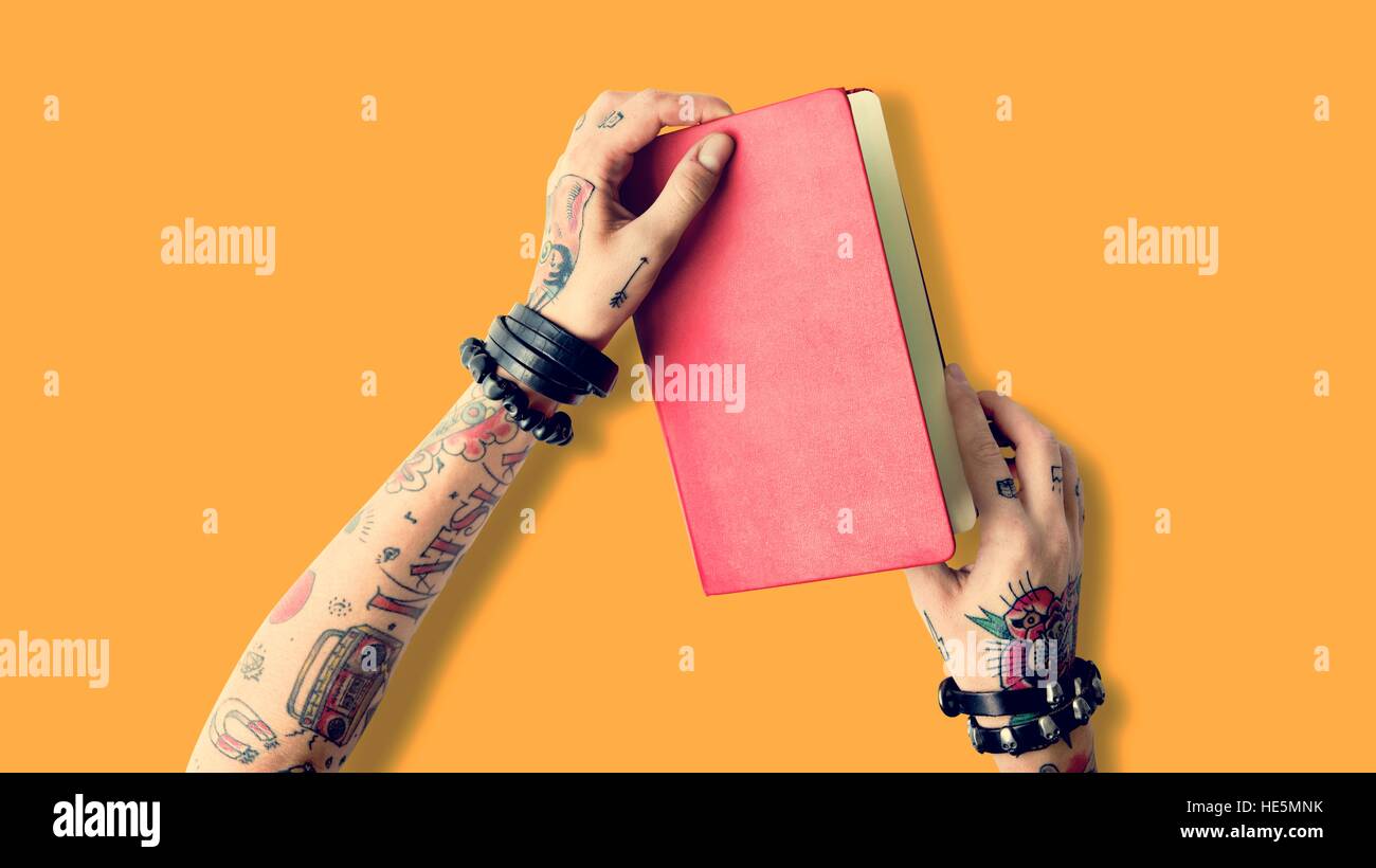 Tattoo Notebook Document Idea Write Organizer Concept Stock Photo - Alamy