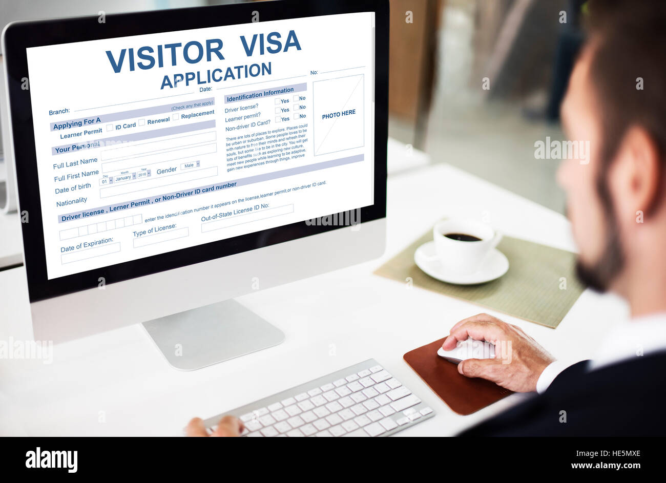 Visitor Visa Application Immigration Concept Stock Photo - Alamy