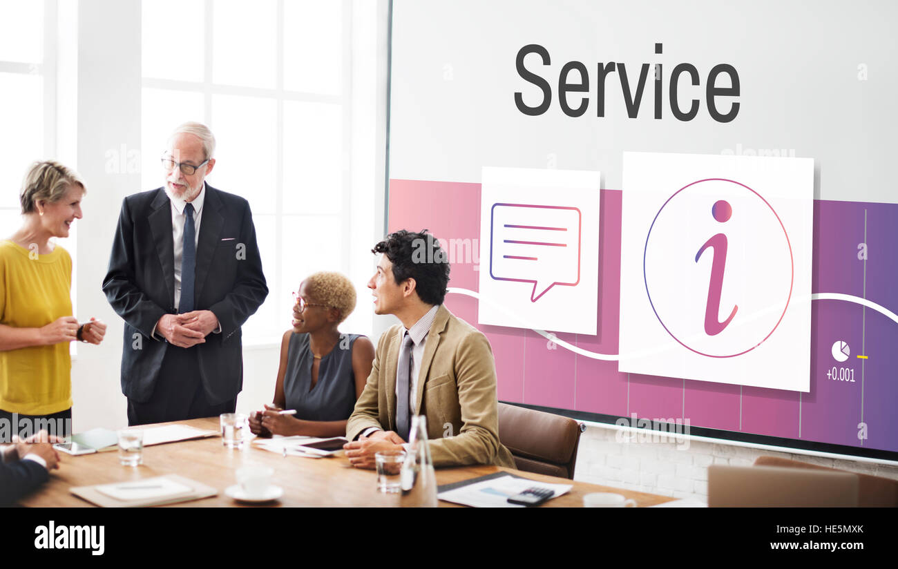 Information Customer Service Help Desk Concept Stock Photo - Alamy