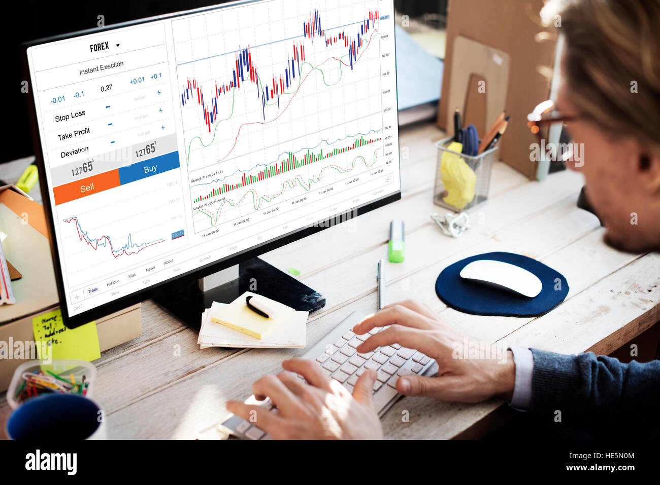 Forex Trade Graph Chart Concept Stock Photo - Alamy