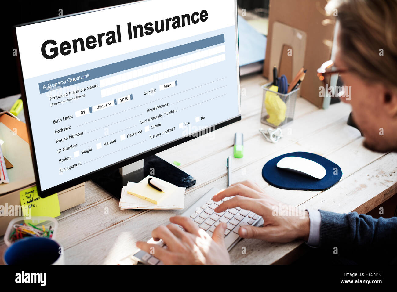 General Insurance Rebate Form Information COncept Stock Photo - Alamy