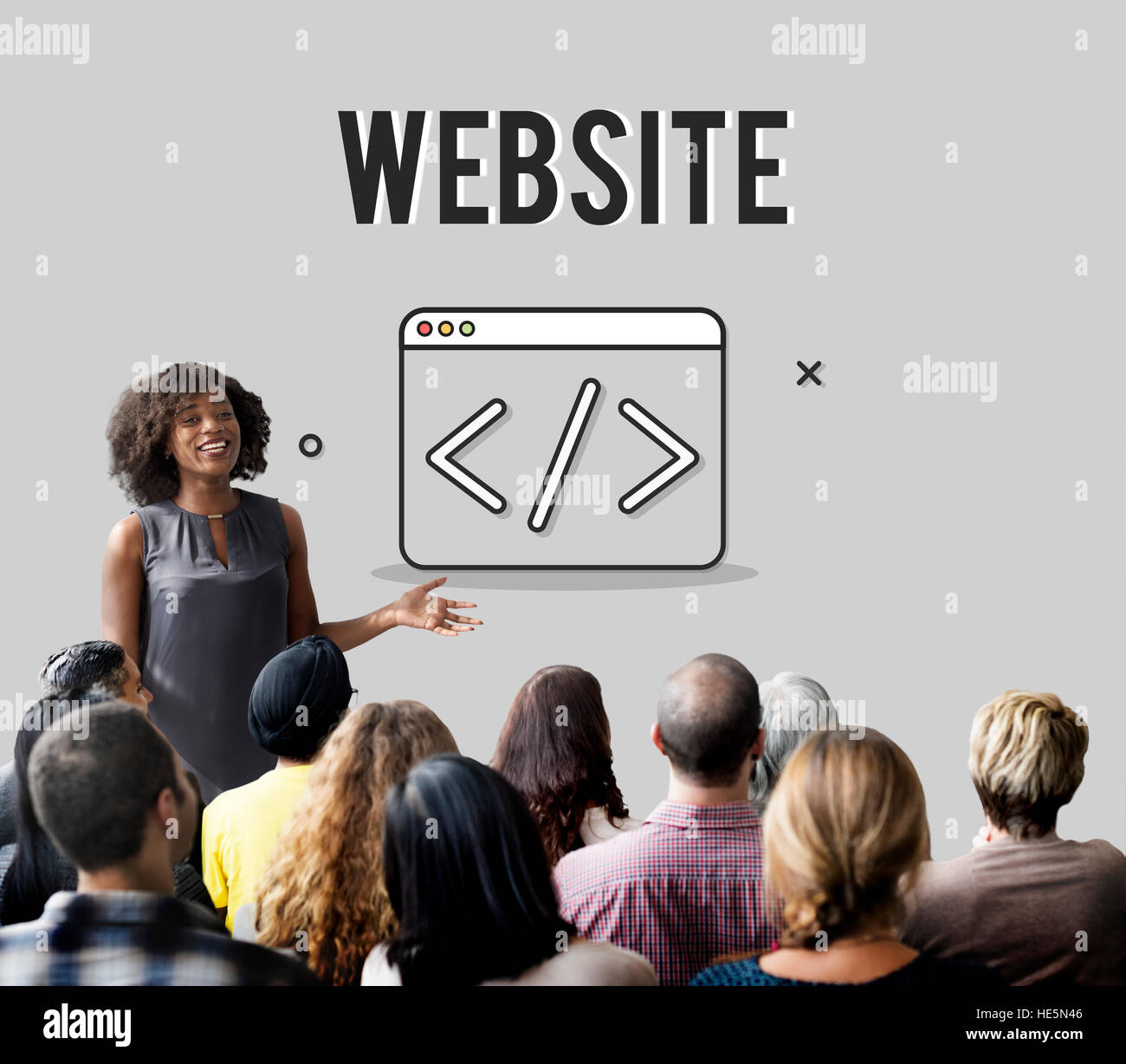 Web Development Symbol Icon Concept Stock Photo - Alamy