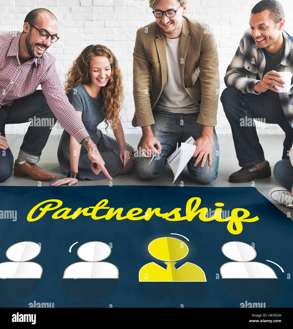 Partnership Corporate Team Leader Font Concept Stock Photo - Alamy