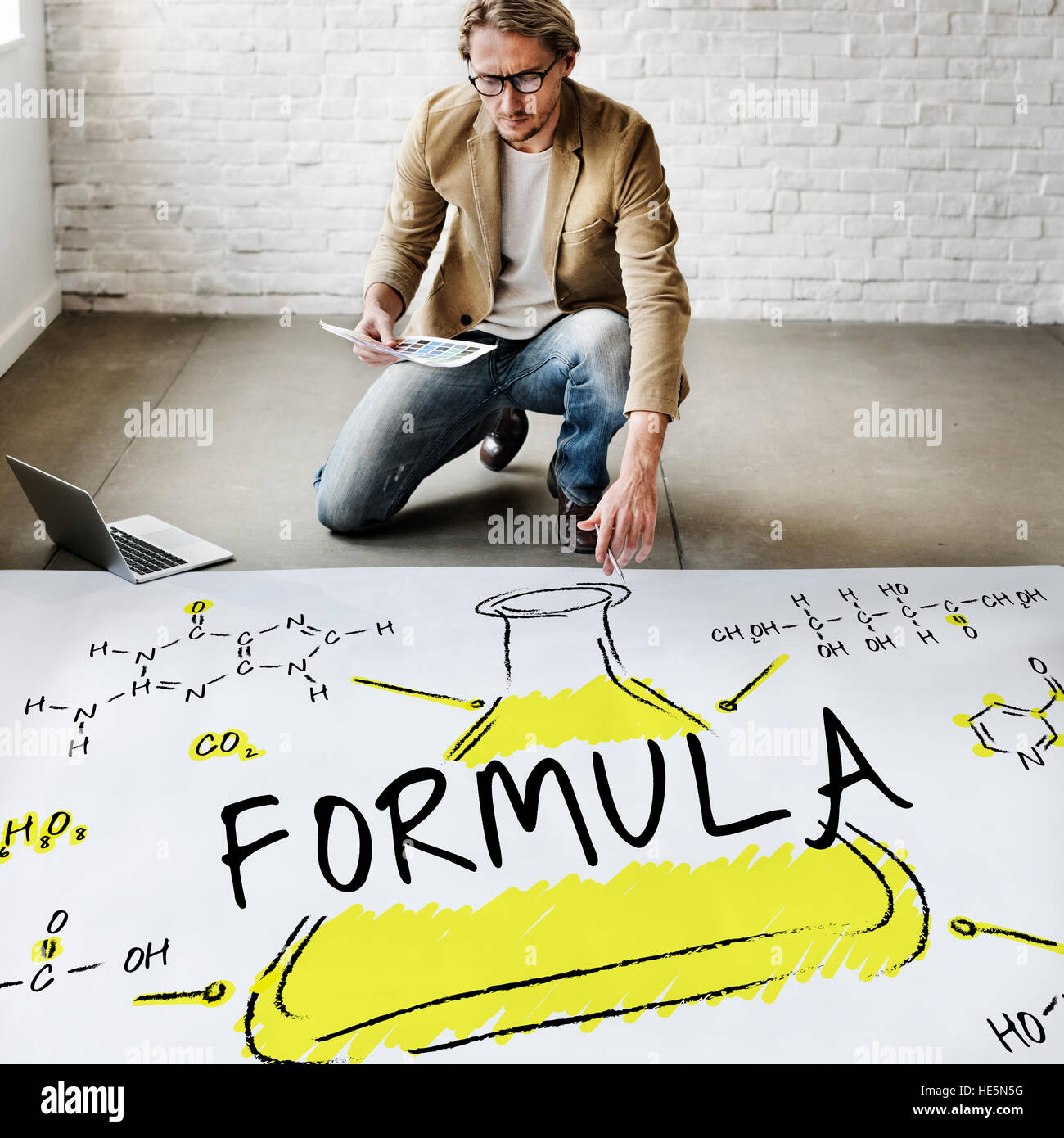 Science Experiment Laboratory Formula Chemical Concept Stock Photo - Alamy