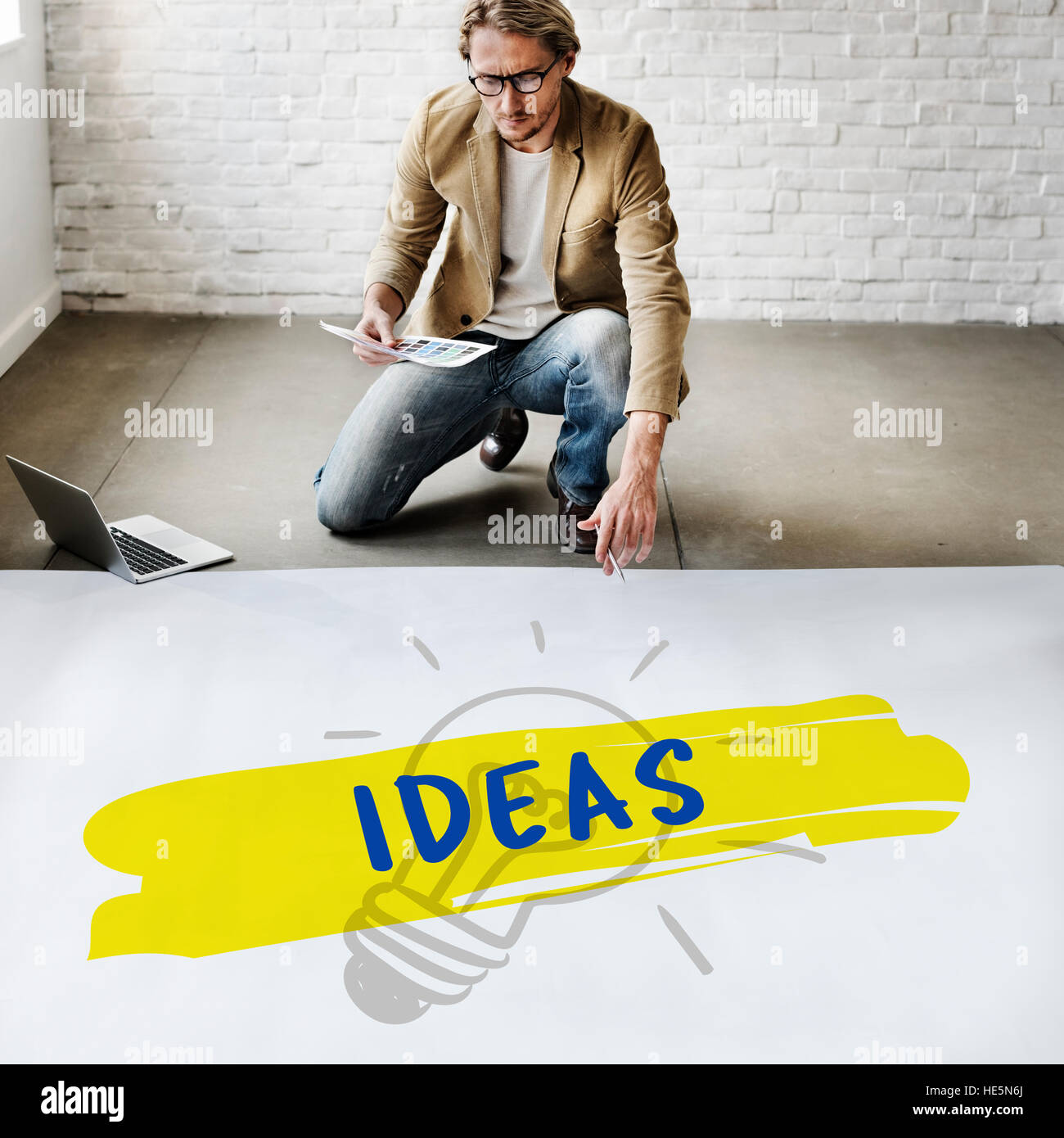 Ideas Creative Inspiration Bulb Concept Stock Photo - Alamy