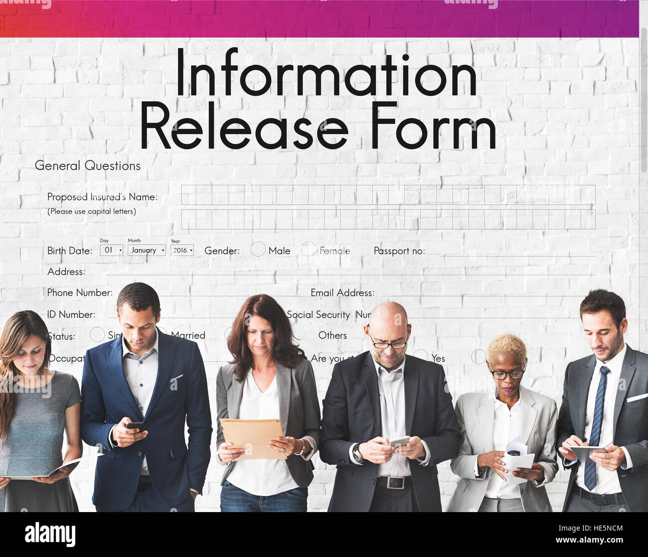 Information Release Form Document Concept Stock Photo - Alamy