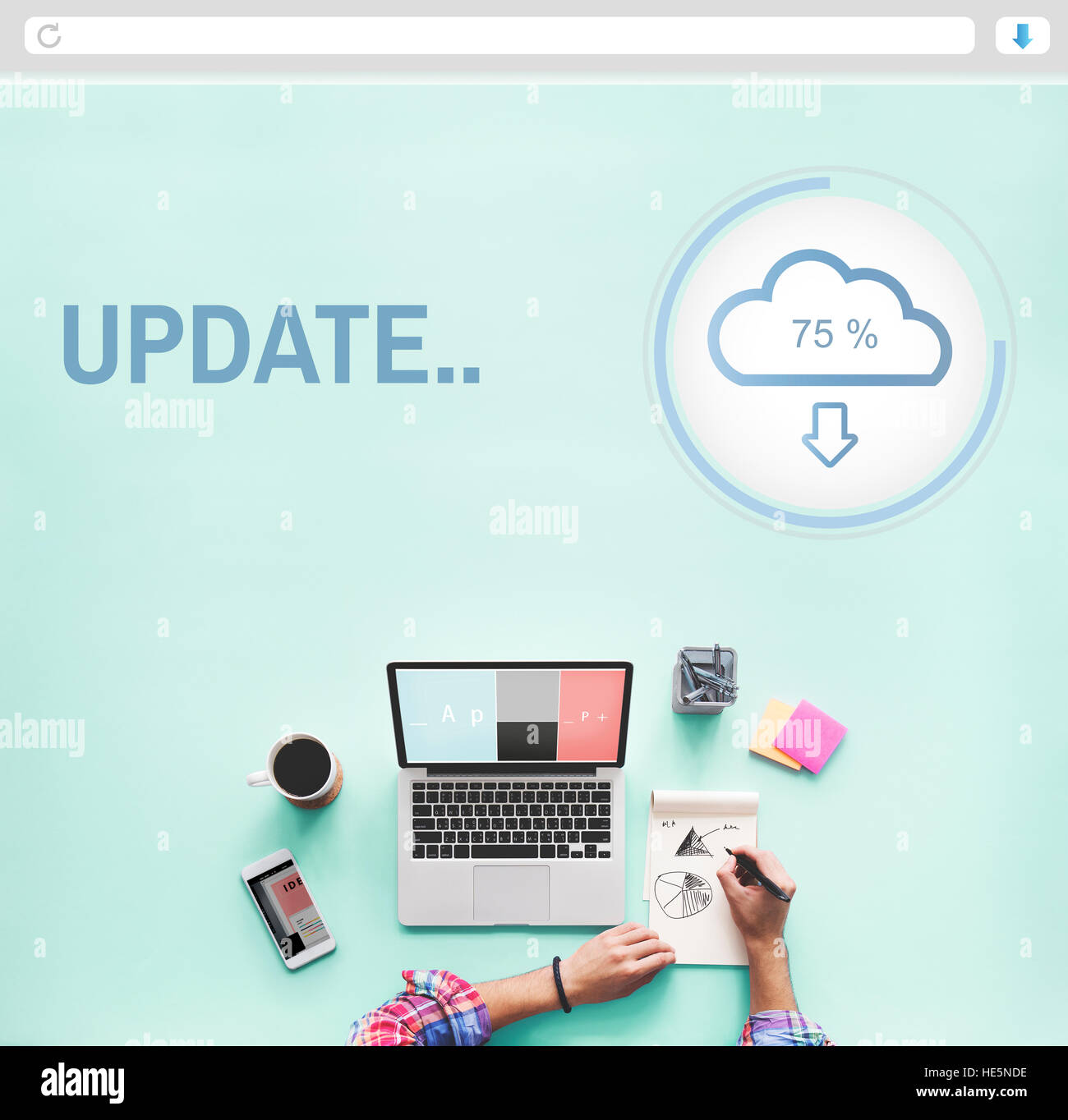 Update Cloud Storage Data Information Concept Stock Photo - Alamy