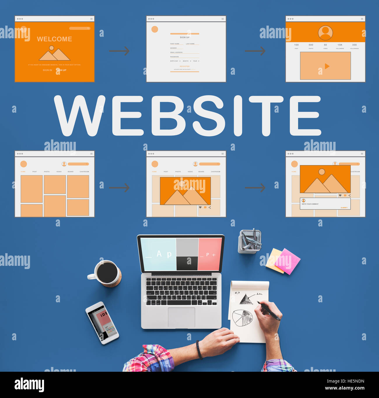 Web Template Website Design Concept Stock Photo - Alamy