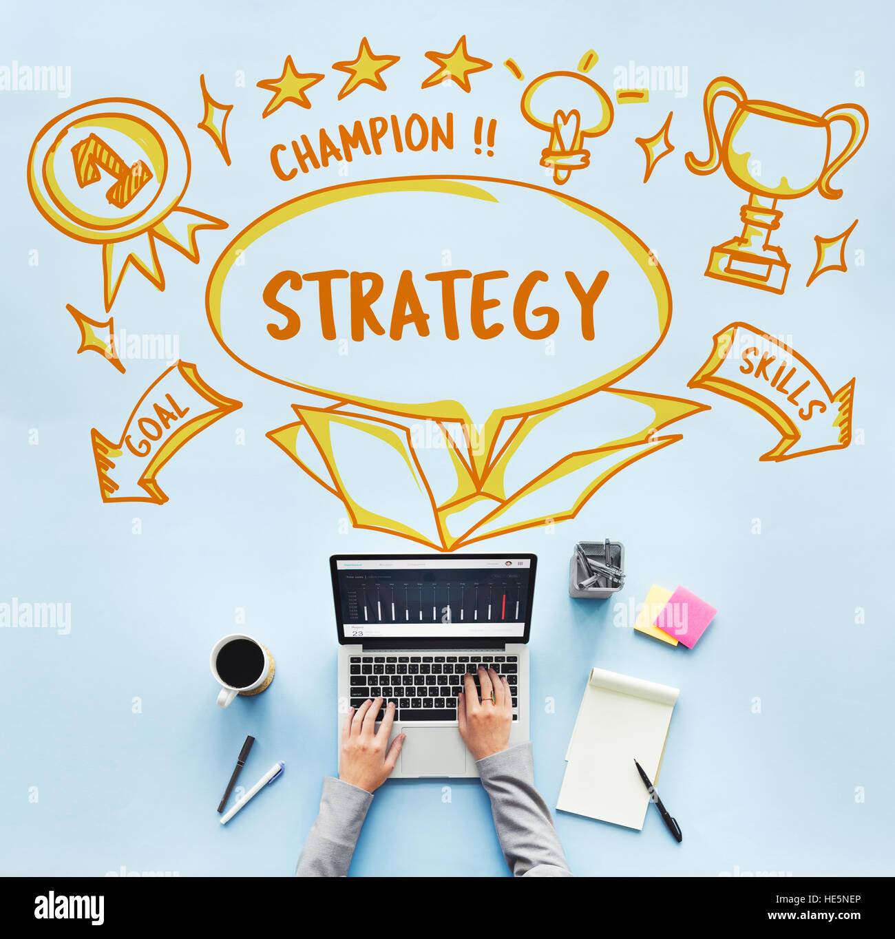 Success Achievement Victory Outside Box Sketch Concept Stock Photo - Alamy