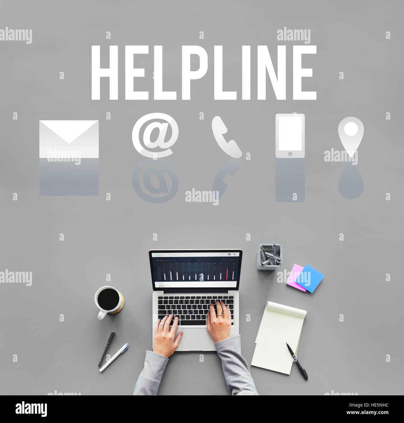 Helpdesk Support Information Support Concept Stock Photo - Alamy