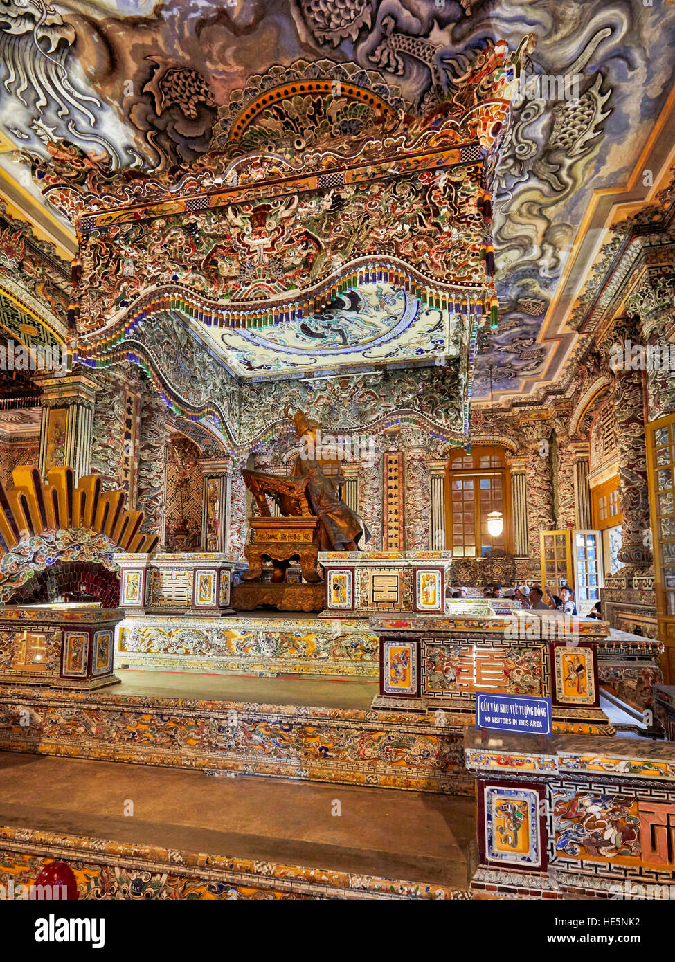 Royal Crypt at the Tomb of Khai Dinh (Ung Tomb), Hue, Vietnam Stock ...