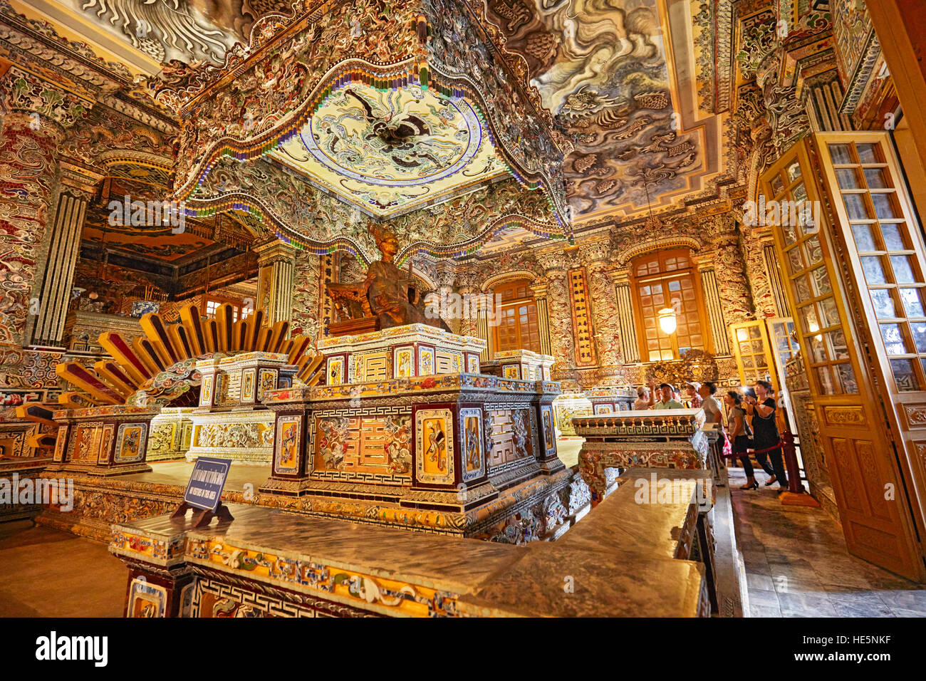 Royal Crypt at the Tomb of Khai Dinh (Ung Tomb), Hue, Vietnam Stock ...