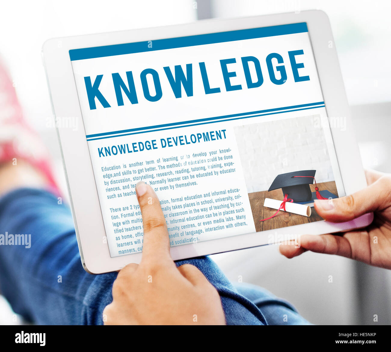 Graduation Hat Diploma Degree Knowledge Concept Stock Photo - Alamy