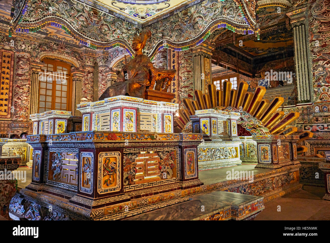 Interior view of the Royal Crypt in the Tomb of Khai Dinh (Ung Tomb ...