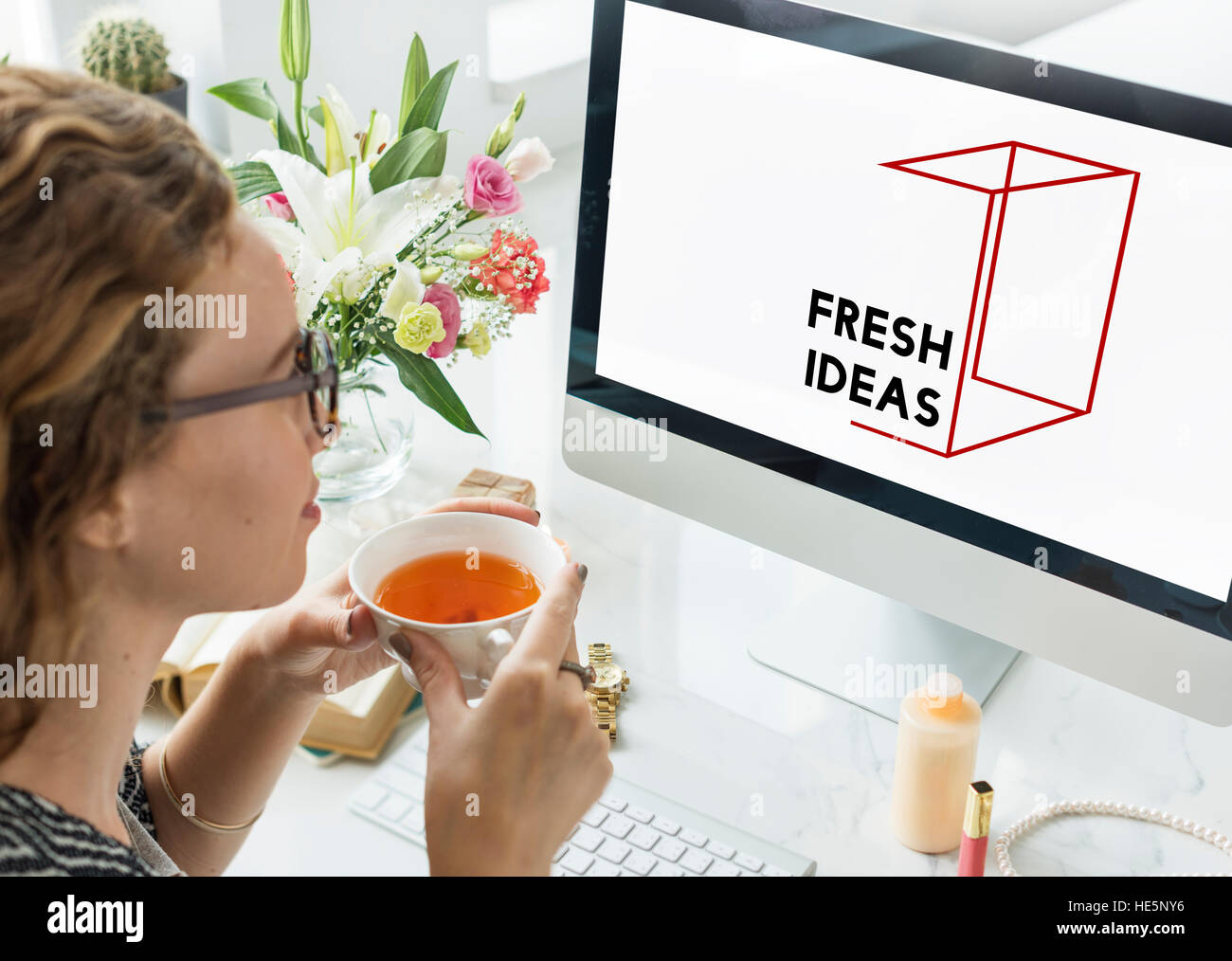 Thinking Out Of The Box Concept Stock Photo - Alamy