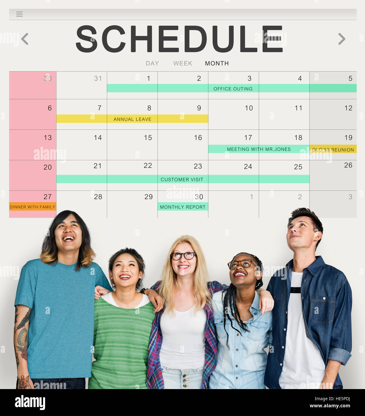 Planner Calendar Schedule Date Concept Stock Photo - Alamy