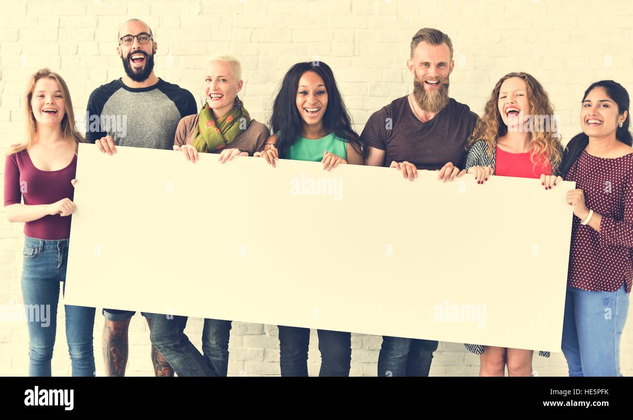 People Friendship Togetherness Copy Space Banner Concept Stock Photo ...
