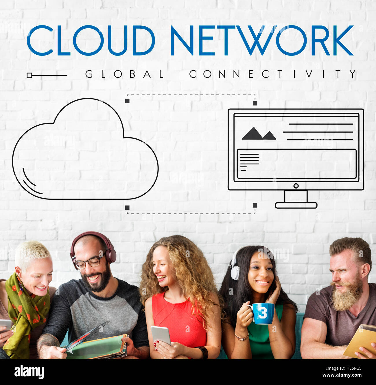 Cloud Network Connection Communication Graphic Concept Stock Photo - Alamy