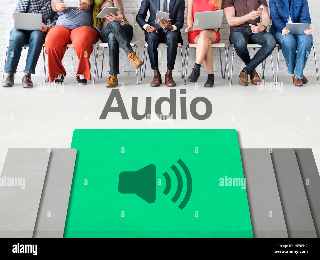 Audio Podcast Music Multimedia Broadcast Concept Stock Photo - Alamy