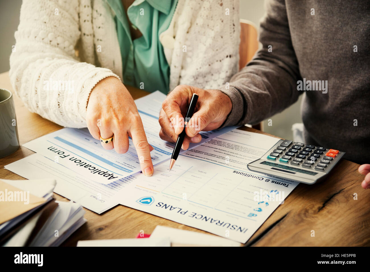 Application Form Retirement Pensioner Senior Concept Stock Photo - Alamy