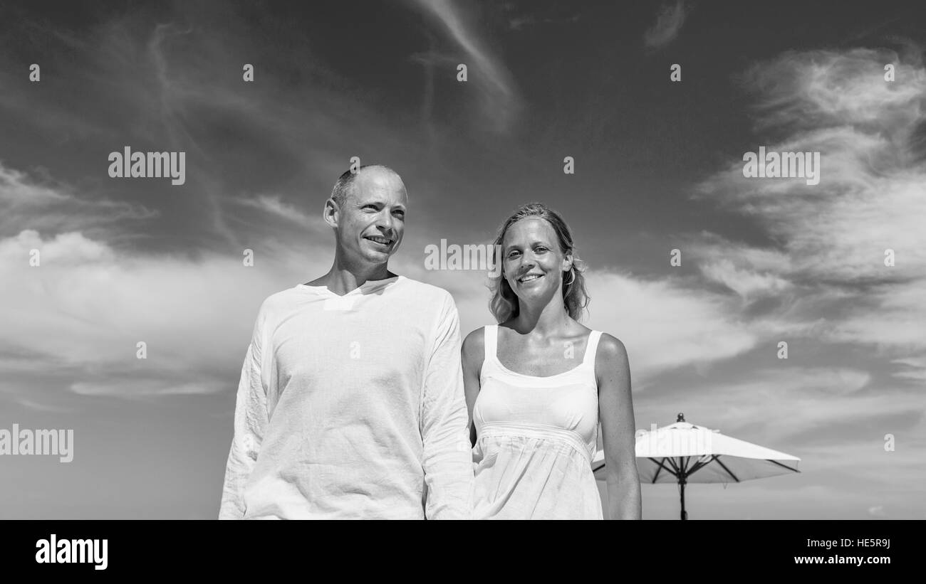 Vacation couple travel in Black and White Stock Photos & Images - Alamy