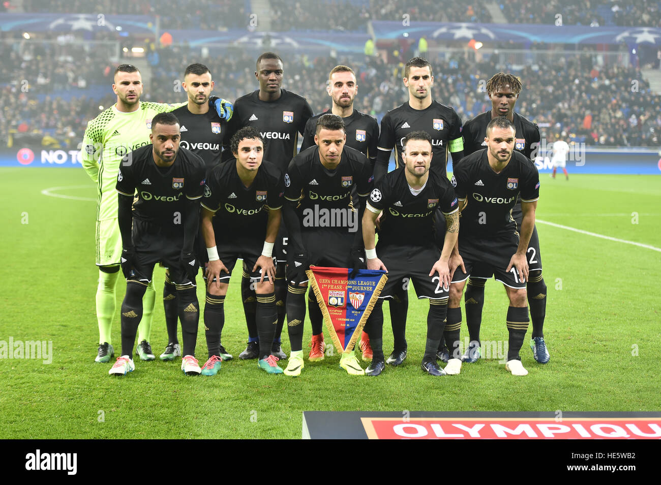 07.12.2016. Lyon, France. UEFA Champions league football, group stages ...